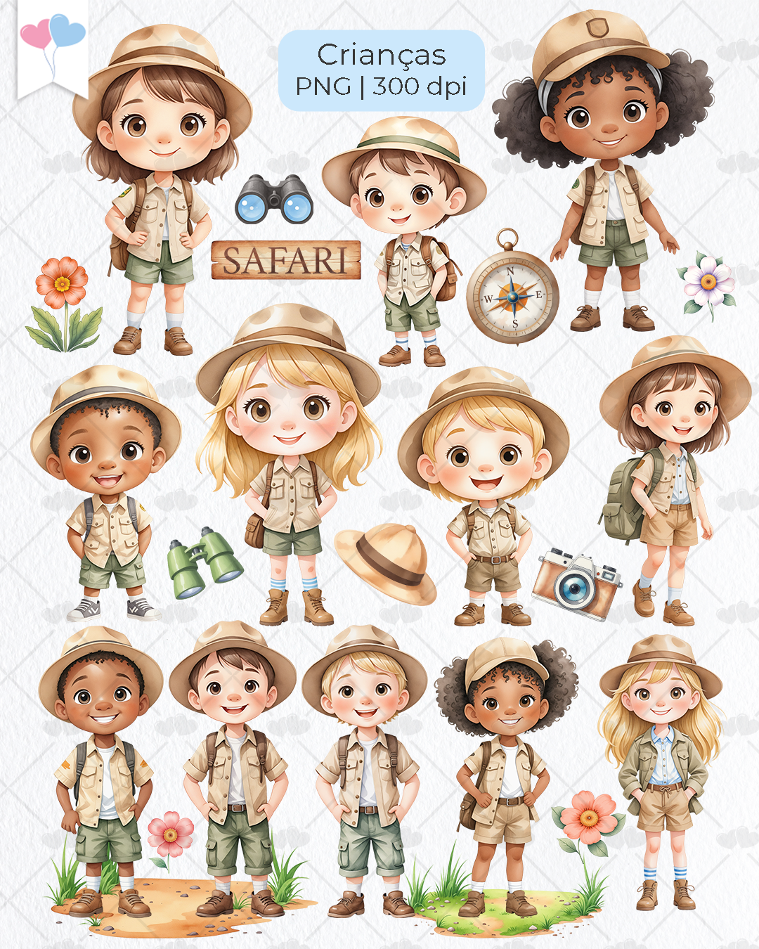 Kit digital - Safari – Balloon Criativo